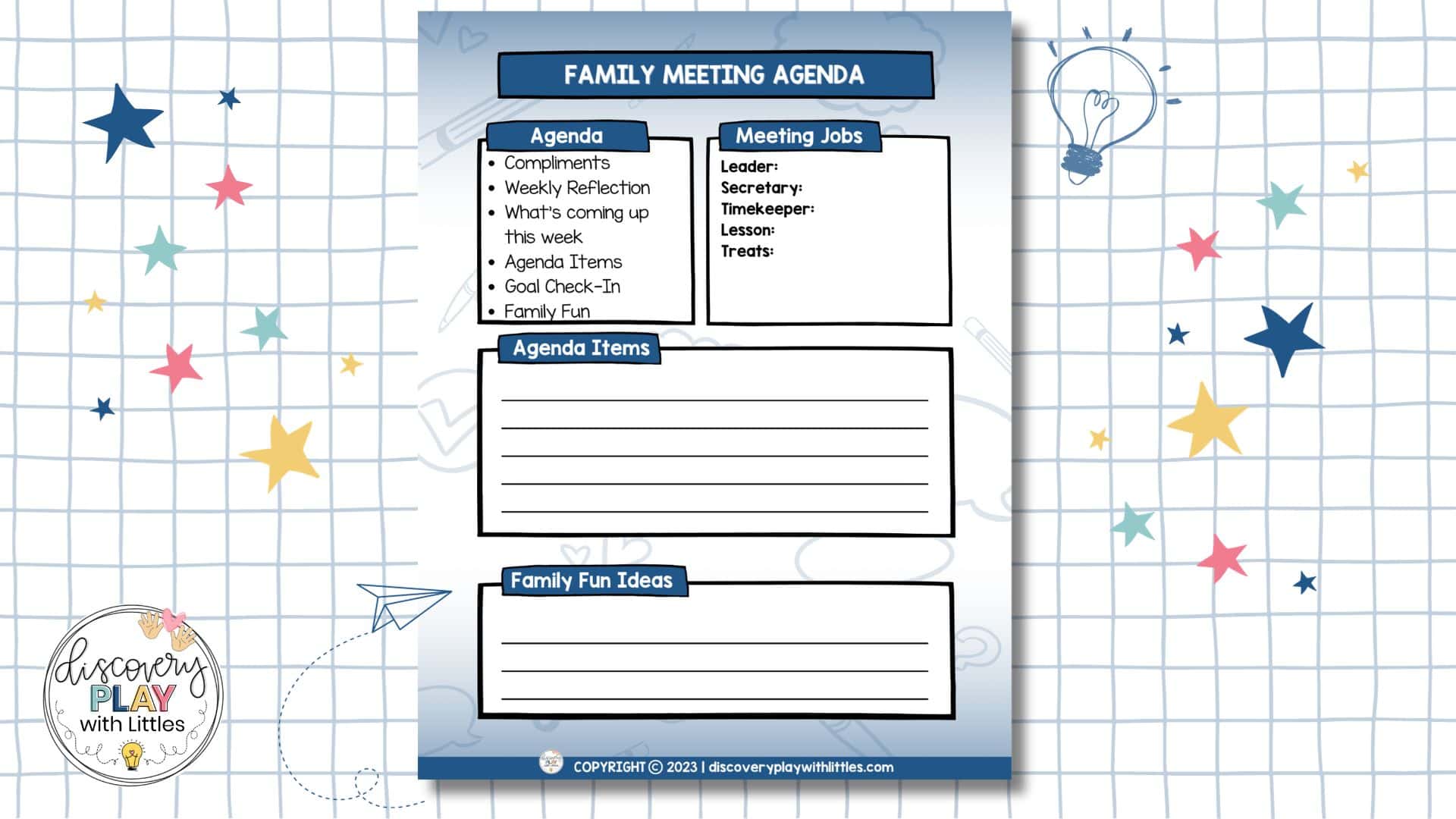How to Use Printable Family Meeting Agendas to Strengthen Your Family ...